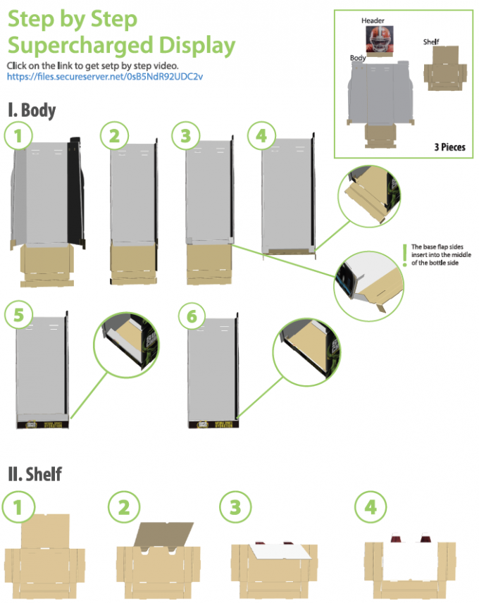 Easy Assembly Cardboard Display Stands Caser Stacker Display With Two ...