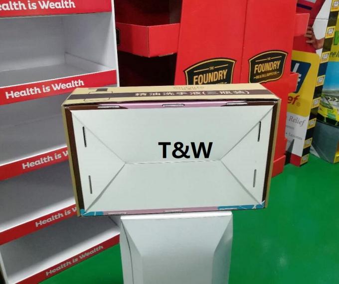 Double Wall Robust PDQ Cardboard Trays With Hand Sanitizer