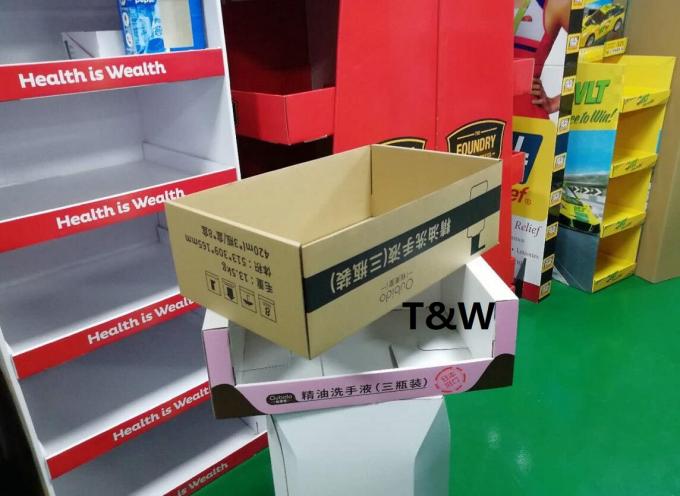Double Wall Robust PDQ Cardboard Trays With Hand Sanitizer