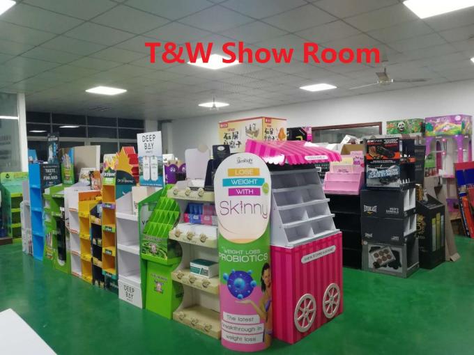 3 Tier Sidekick Display / Corrugated Power Wing Display With Three Pockets