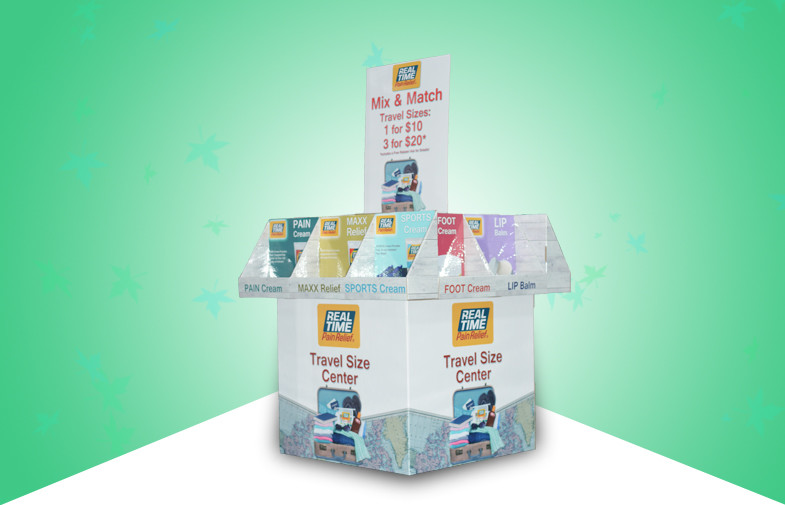 OEM / ODM Medicine Cardboard Pallet Display With 10 Cells To Present ...