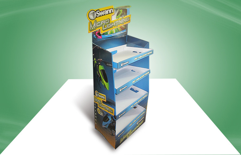 Portable Recyclable Cardboard Free Standing Display Units , Cardboard ...