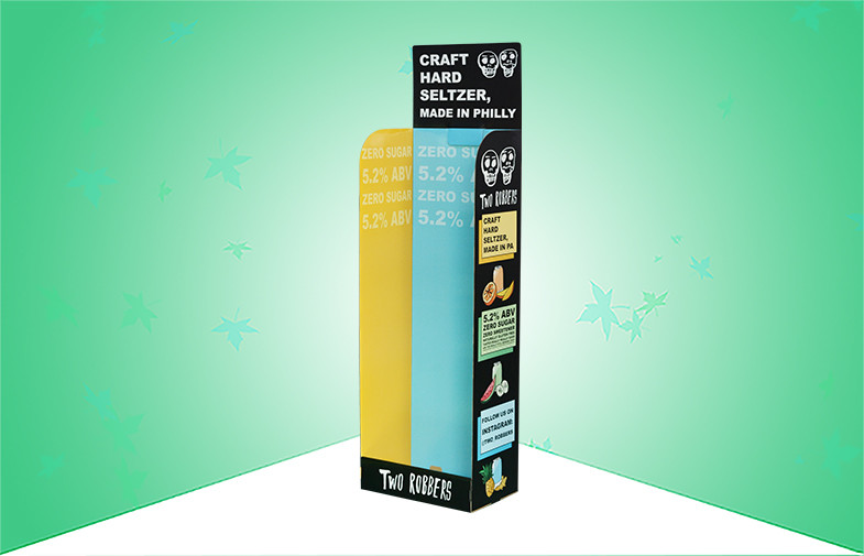 Beer / Drinks Pos Cardboard Display Stands High Strength Easy Assembling