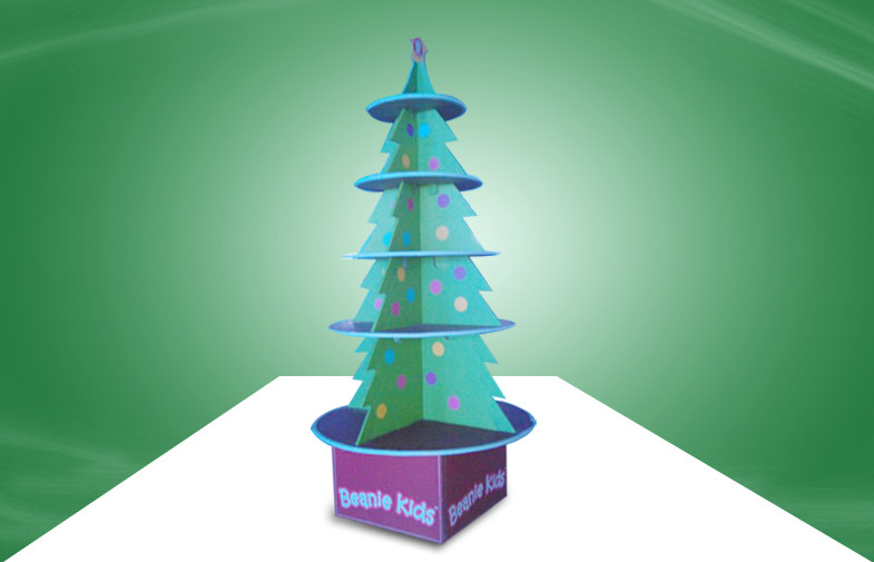 Recycled POS Cardboard Displays Christmas Tree Design Display Stand For ...