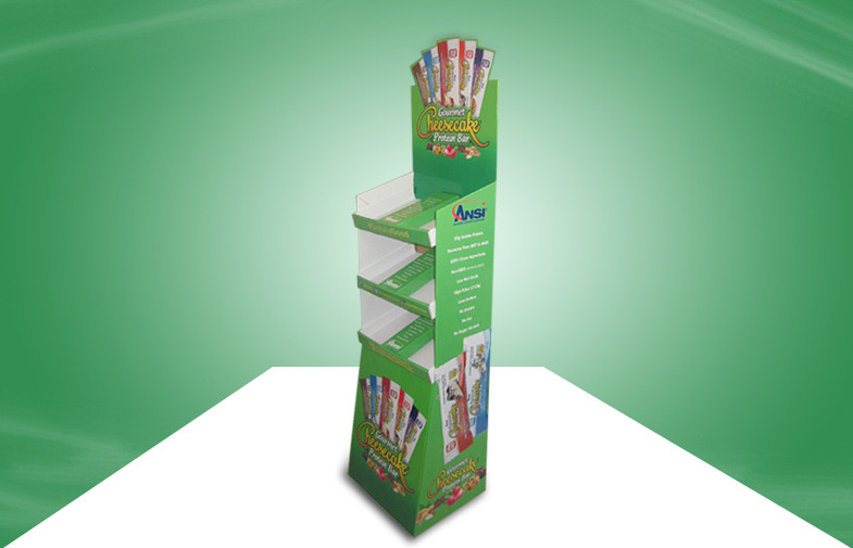 Recycled Cardboard Free Standing Display Unit With Three Shelf ...