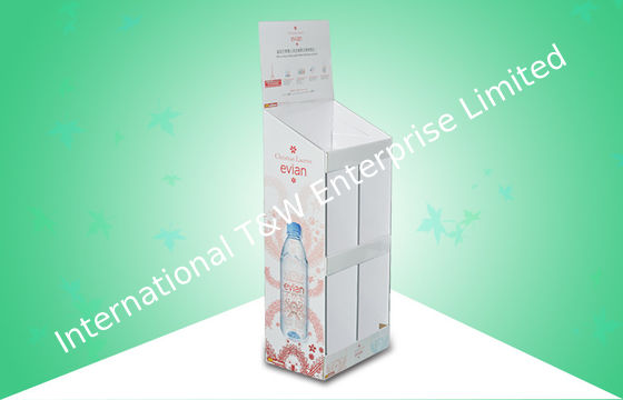 Bottle Pure Water Corrugated Cardboard Floor Display Stands With Strong ...