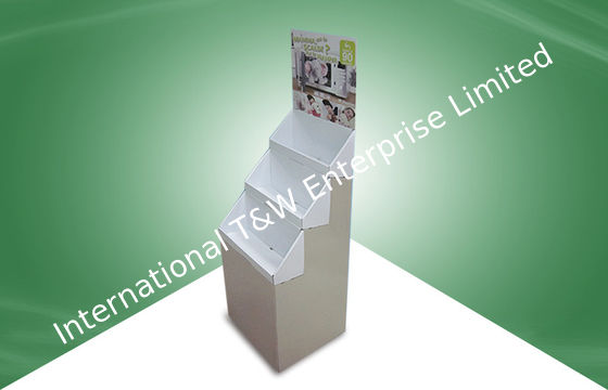 Floor Standing Pop Cardboard Display , Printing Corrugated Display Stand