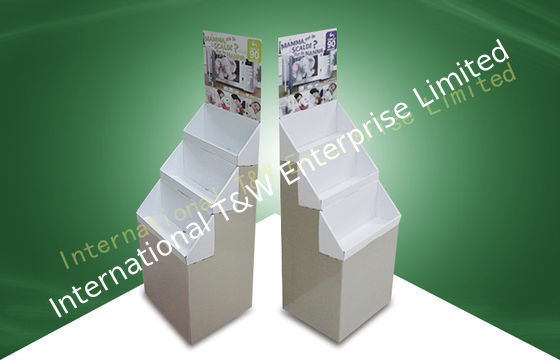 Floor Standing Pop Cardboard Display , Printing Corrugated Display Stand
