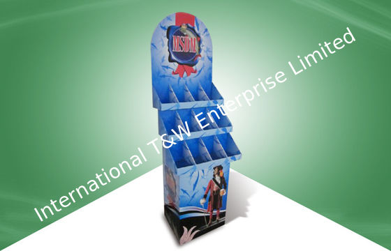 Promotional Shop Product floor standing display units , Cardboard Wine ...